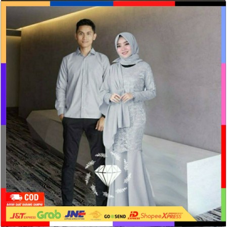 Jual BAJU COUPLE NAYSILA PASANGAN GAMIS DRESS DUYUNG BROKAT BRUKAT ...