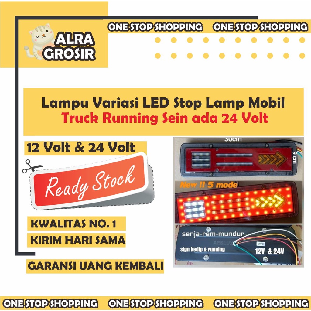 Jual Lampu Variasi LED Stop Lamp Mobil Truck Running Sein | Shopee ...