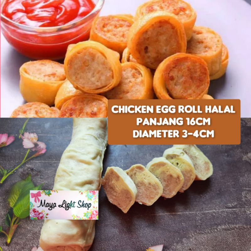 Jual Chicken Egg Roll 1lonjor eggroll halal bento nugget katsu jepang murah frozen food | Shopee ...