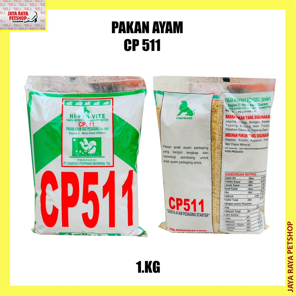 Jual CP 511 Pakan Ayam 1 Kg | Shopee Indonesia