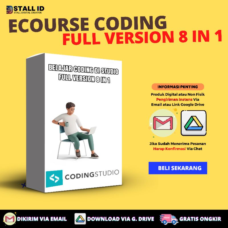 Jual Paket Ecourse Coding Studio Lengkap 8 in 1 | Shopee Indonesia Jual Paket Ecourse Coding Studio Lengkap 8 in 1 | Shopee Indonesia