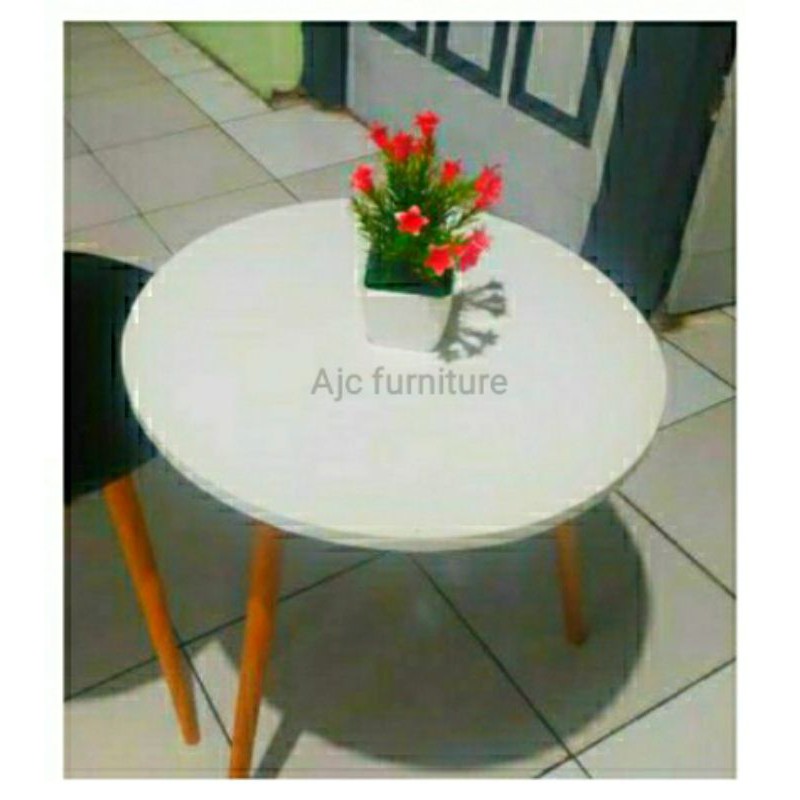 Jual meja bulat segitiga meja minimalis scandinavia | Shopee Indonesia
