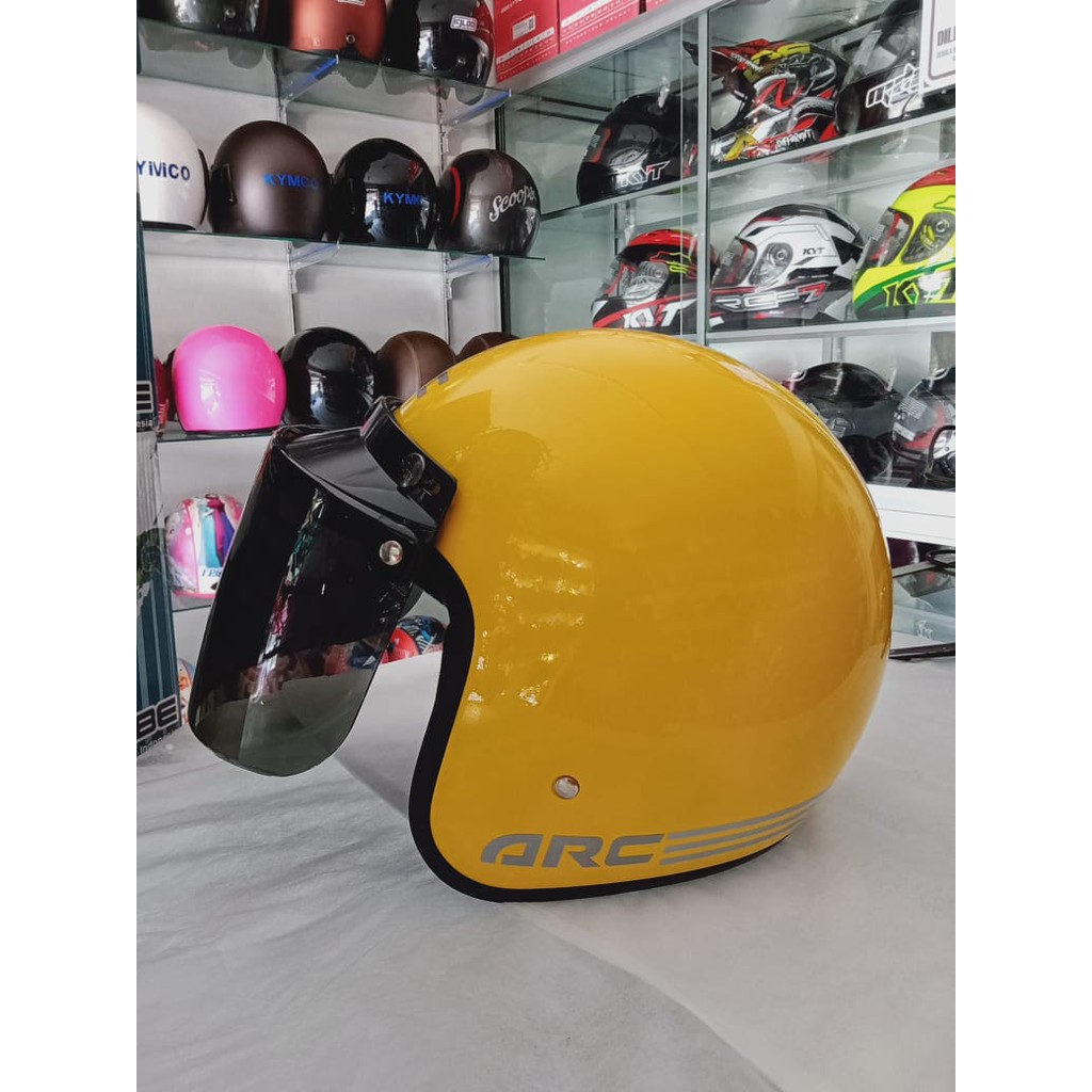 Jual HELM ARC VERBA warna KUNING GLOSSY | Shopee Indonesia