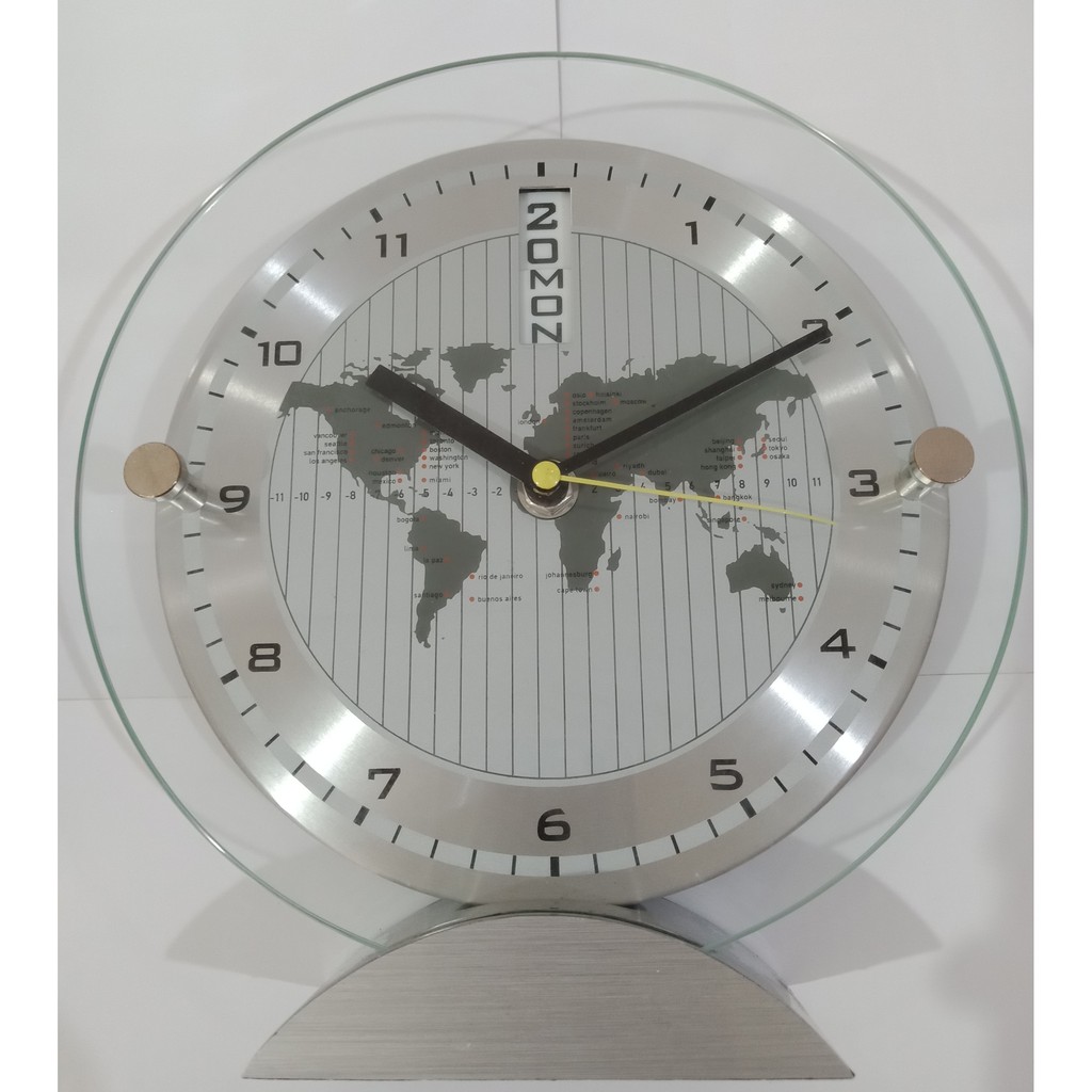 Jual Jam Meja Peta Dunia (Kaca) Z009 Tanggal / Hari. | Shopee Indonesia