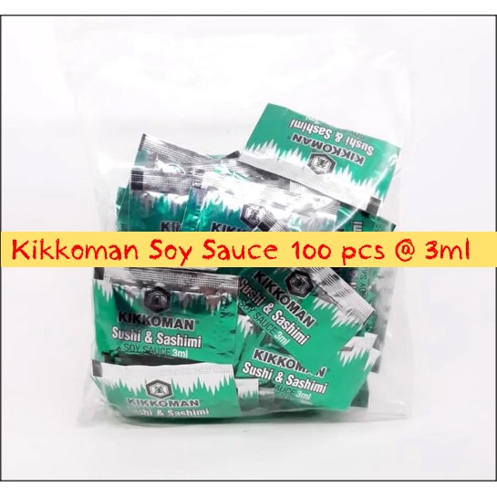 Jual Kikkoman Shoyu Sachet isi 100 pcs- Soy Sauce Sachet 3ml | Shopee ...