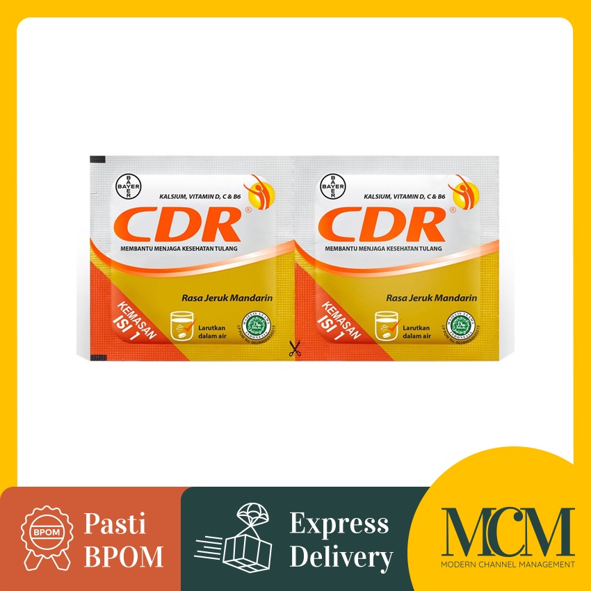 Jual Multivitamin - CDR Suplemen Kalsium Rasa Jeruk Strip - 2 Tablet ...