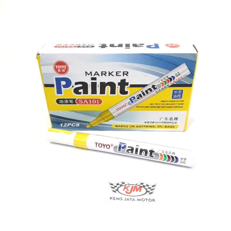 Jual Spidol Ban Toyo Kuning Marker | Shopee Indonesia