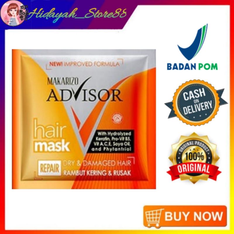 Jual Makarizo Advisor Hair Repair Mask Sachet 15mL/ Masker Rambut ...