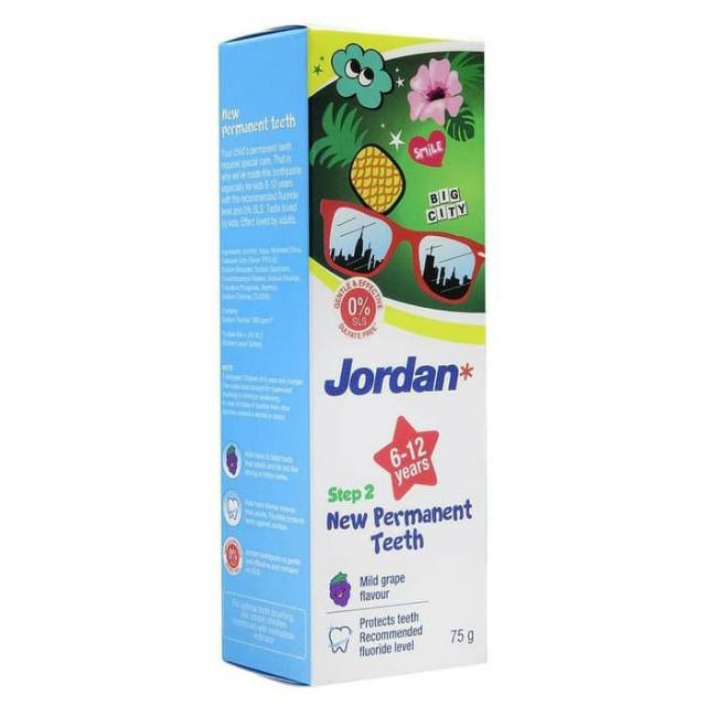 Jual Jordan Toothpaste Step 2 New Permanent Teeth 75gr | Shopee Indonesia
