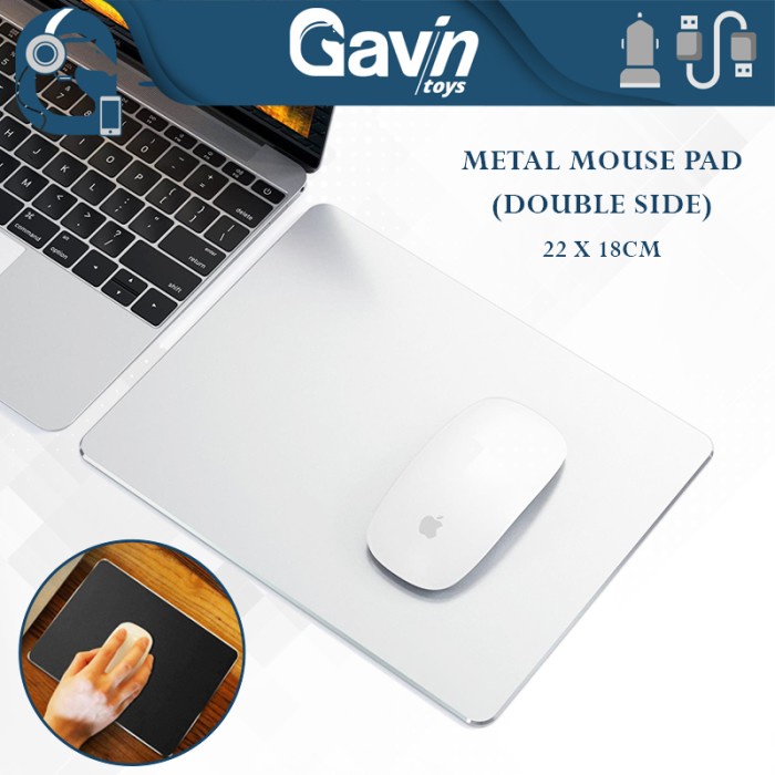 Jual PROMO!! Metal Mouse Pad Mac 2 sisi Aluminum Macbook Gaming Mouse ...