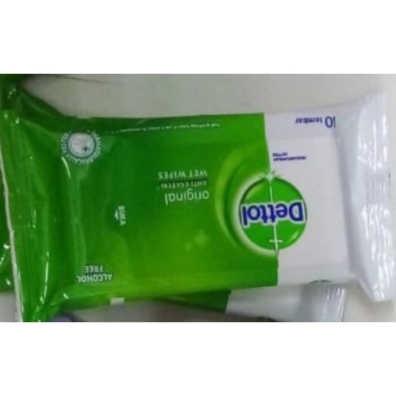 Jual Dettol Antiseptic Wet Wipes 10's / tisu antiseptik / tissue basah ...