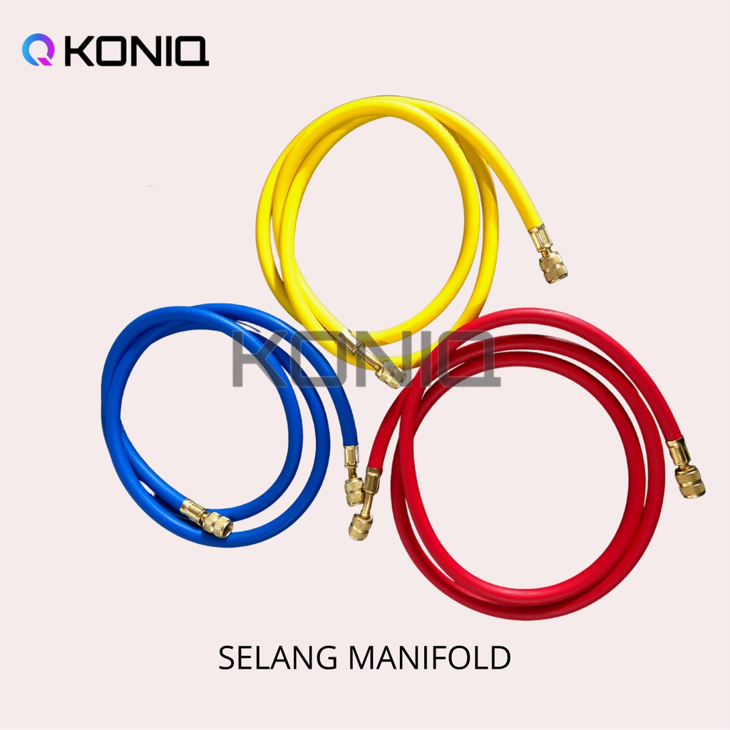 Jual SELANG MANIFOLD R22 / SELANG ISI FREON 1 SET 100CM, 150 CM ...