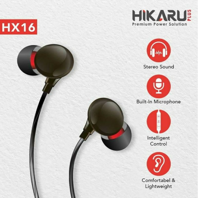 Jual Hikaru Plus - HX16 Shocking Surround Stereo Earphone - original ...