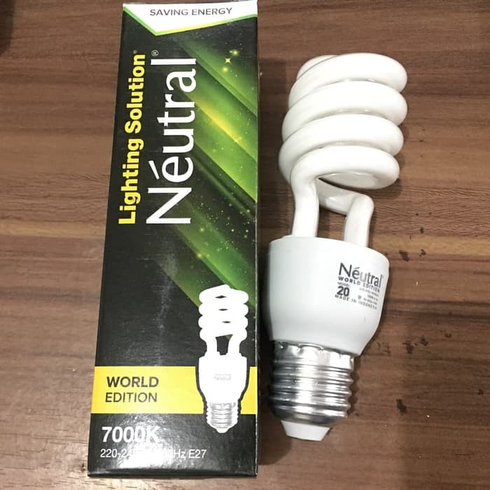 Jual Lampu Spiral Neutral 20W 20 Watt Kecil Terang Downlight Putih Awet ...