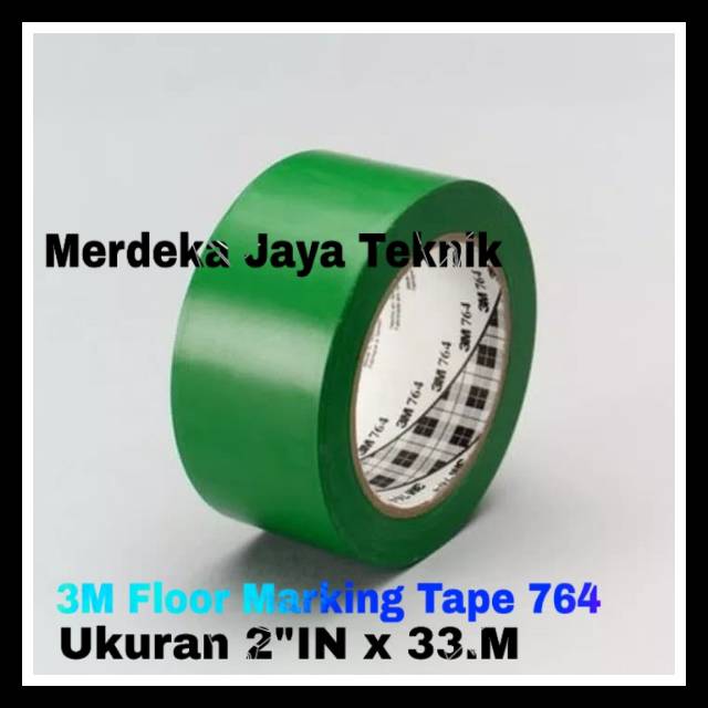 Jual Lakban Lantai 3M 764 Warna Green Ukuran 2"In x 33.M Floor Marking Tape Vinil Tape Isolasi ...