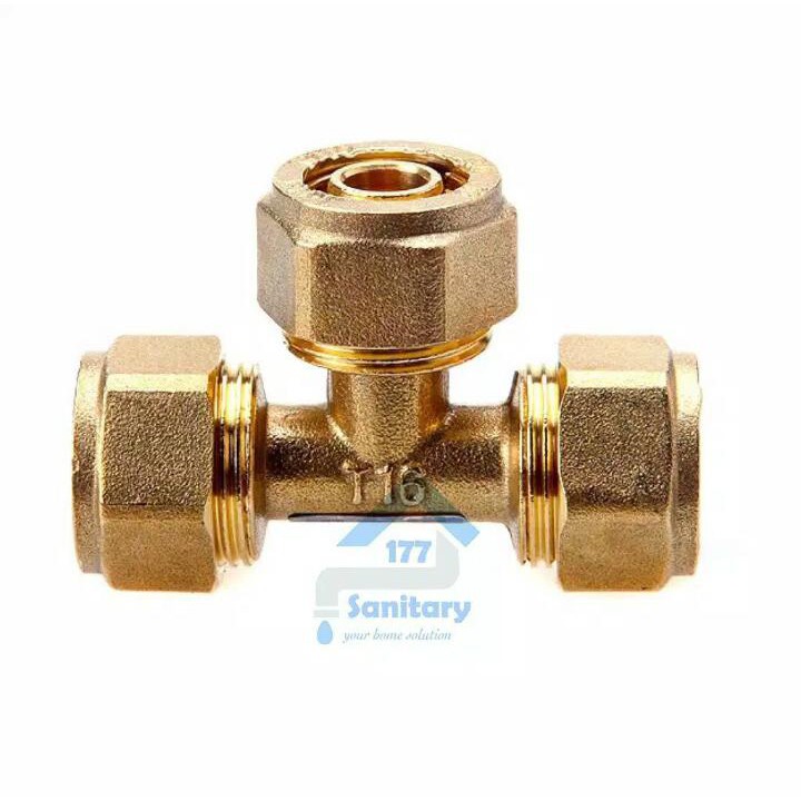 Jual Nepel Tee Nepel T KUNINGAN sambungan Pipa air Panas TPPP - kran T ...