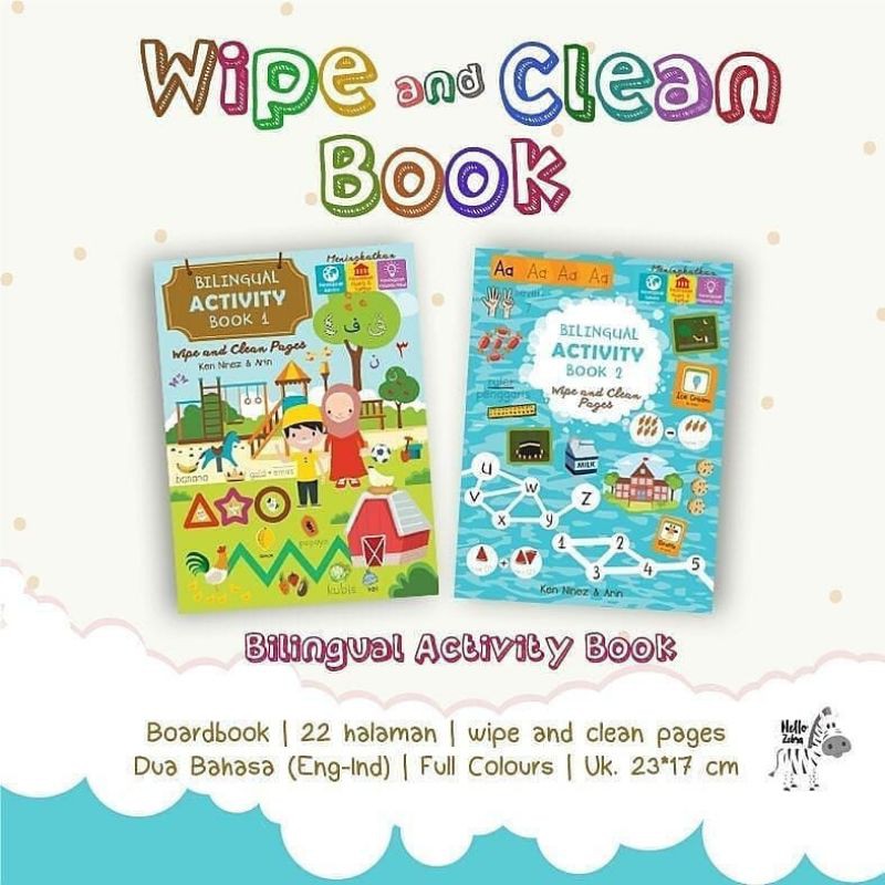 Jual Buku Aktivitas Anak TK Paud Bilingual Activity Book Wipe And Clean ...