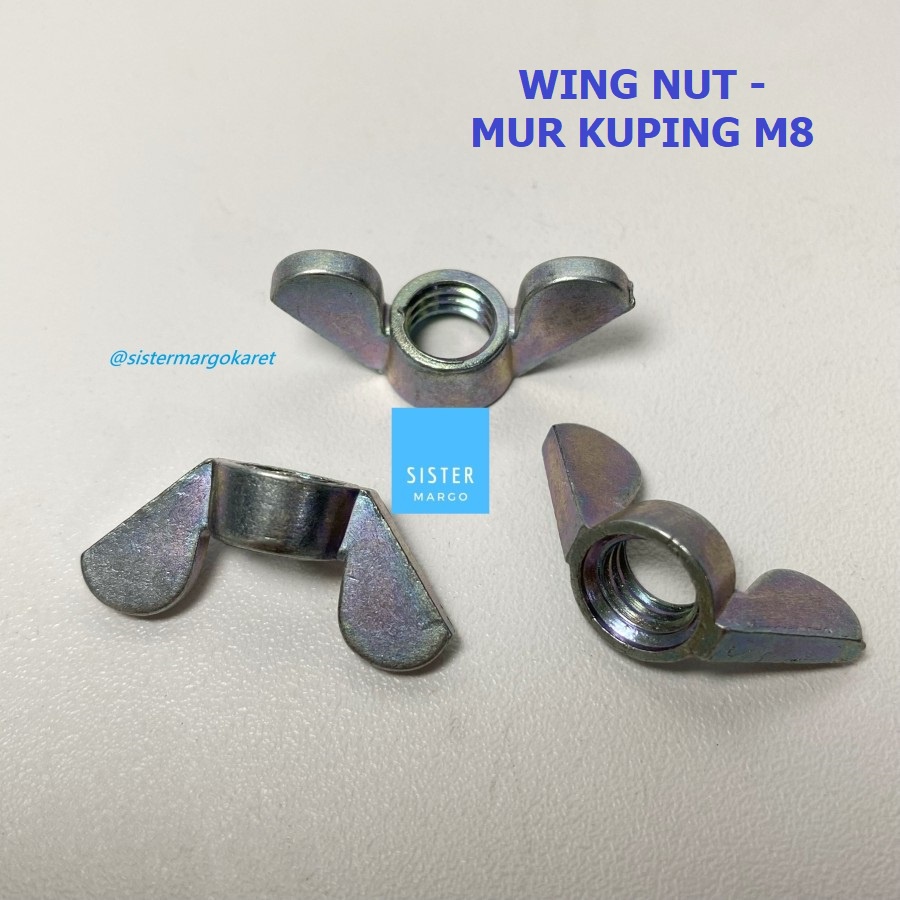 Jual Mur Kuping Wing Nut Kupu-Kupu M8 - Isi 10 Pcs | Shopee Indonesia