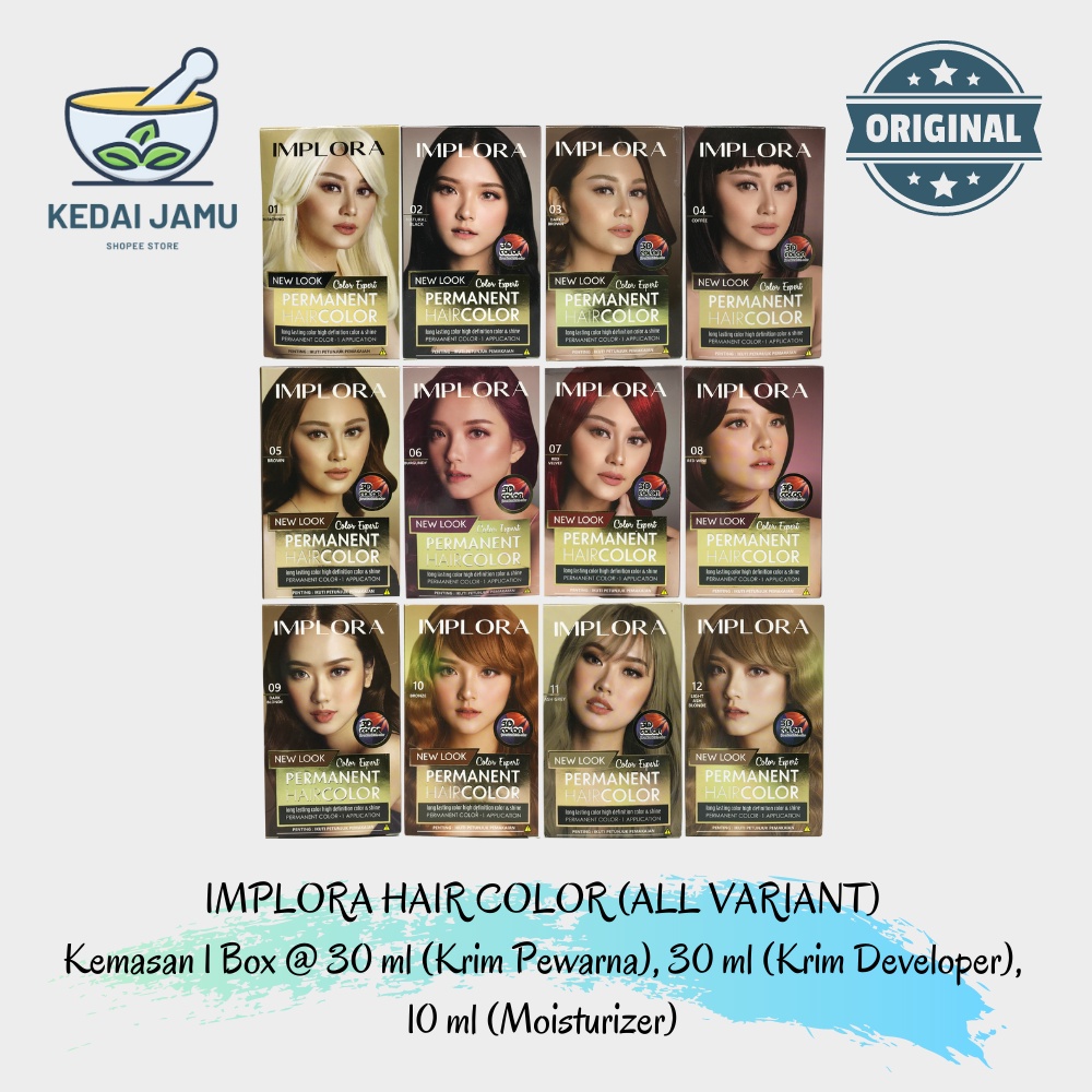 Jual IMPLORA New Permanent Hair Color / Cat Rambut SEMIR Bleaching ...