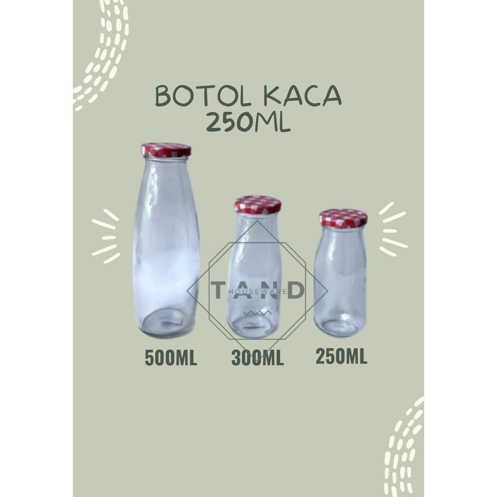 Jual BOTOL KACA SUSU JUS KOPI 250 ML READY STOCK | Shopee Indonesia