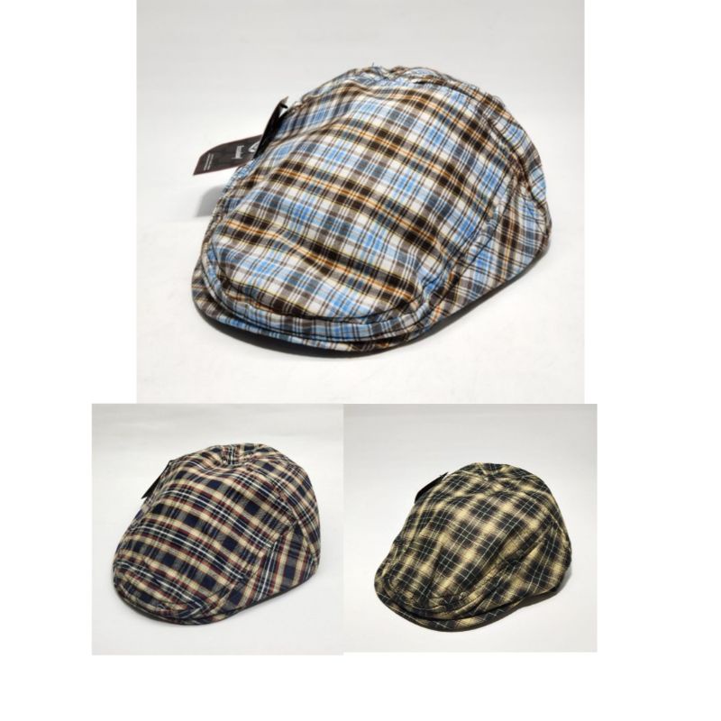 Jual topi kodok / topi copet/flat cap hat kotak2/topi pelukis /topi ...