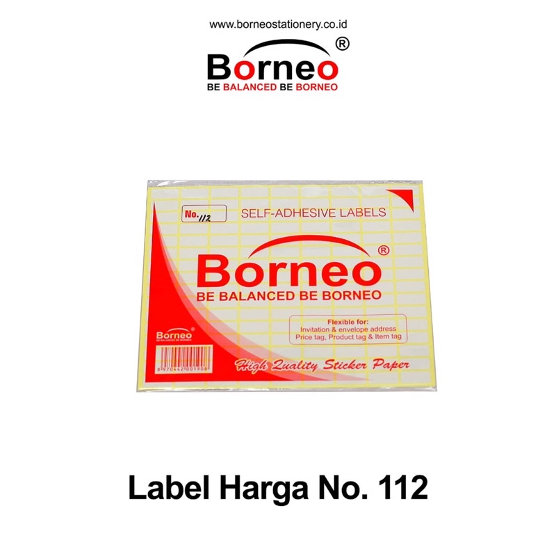 Jual label harga / label sticker / self-adhesive labels / borneo (1 ...