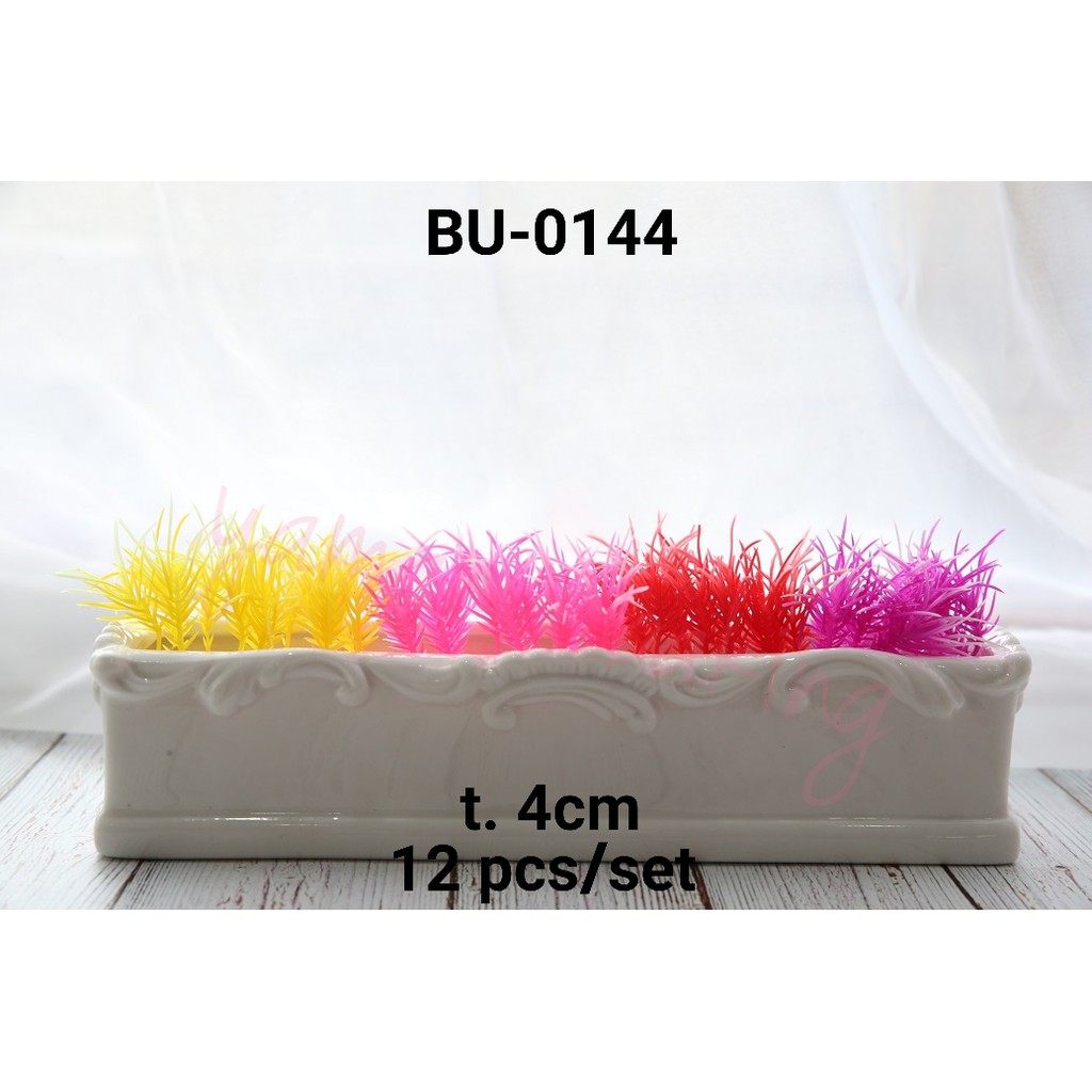 Jual BU-0144 Topper hiasan kue tart cake rumput bunga daun tanaman ...