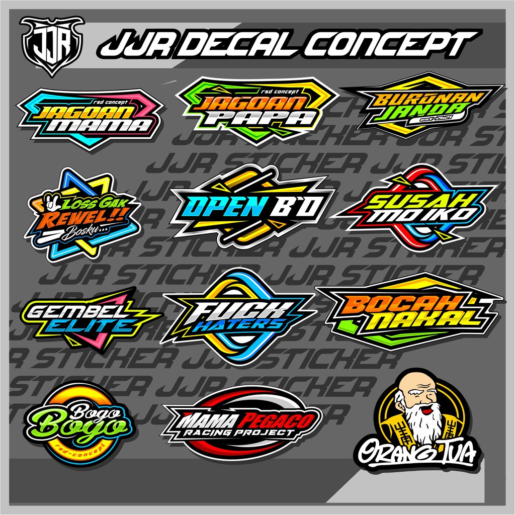 Jual 12 Lembar STIKER SPONSOR keren | Shopee Indonesia