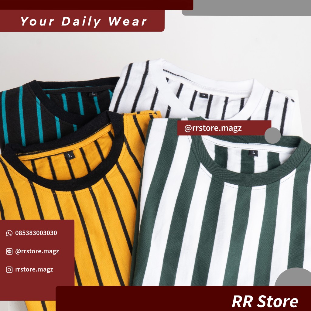 Jual Kaos Line Vertical (Tshirt VT) | Shopee Indonesia