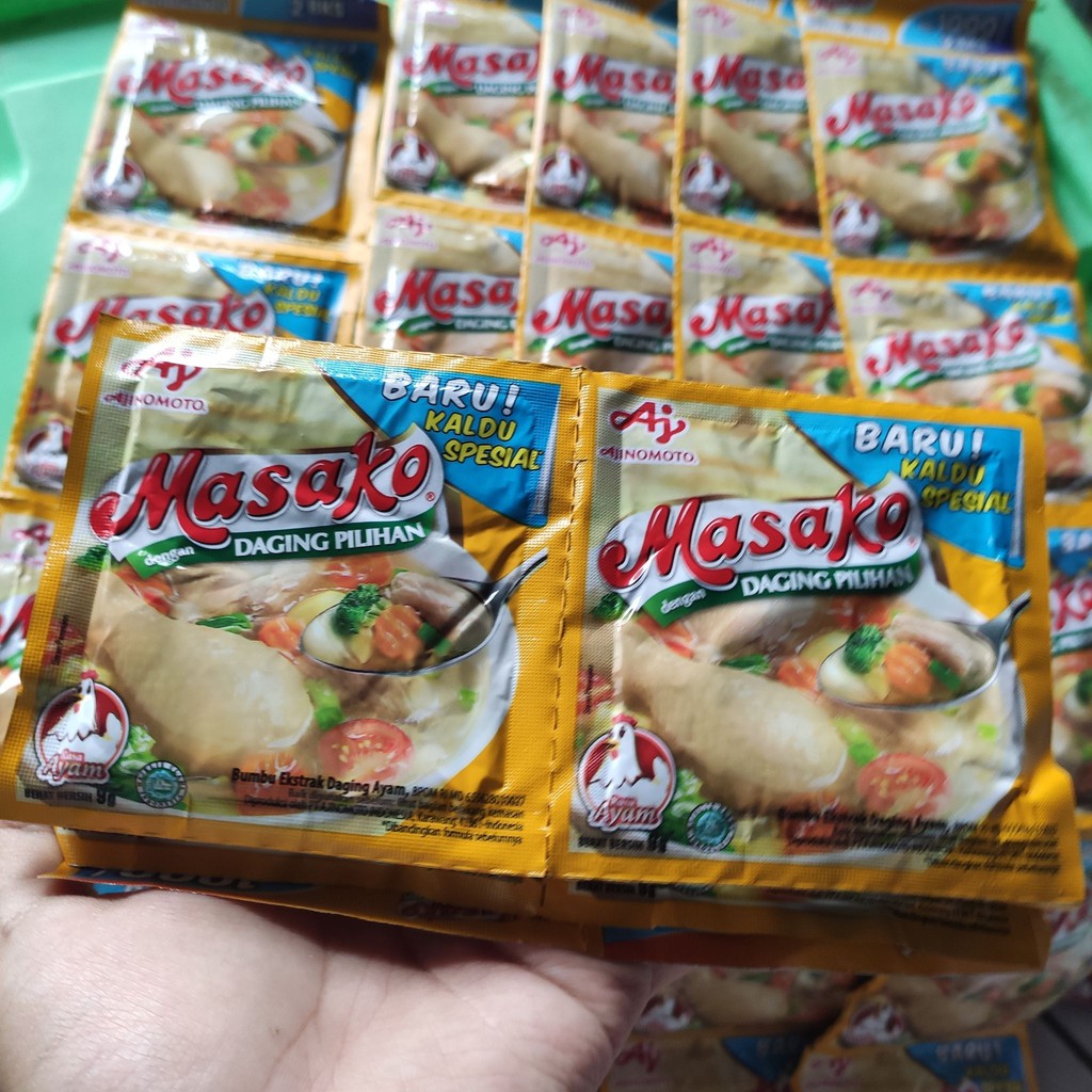 Jual Masako Kaldu Ayam Bumbu Penyedap Rasa Rentengan (12 pcs) | Shopee ...