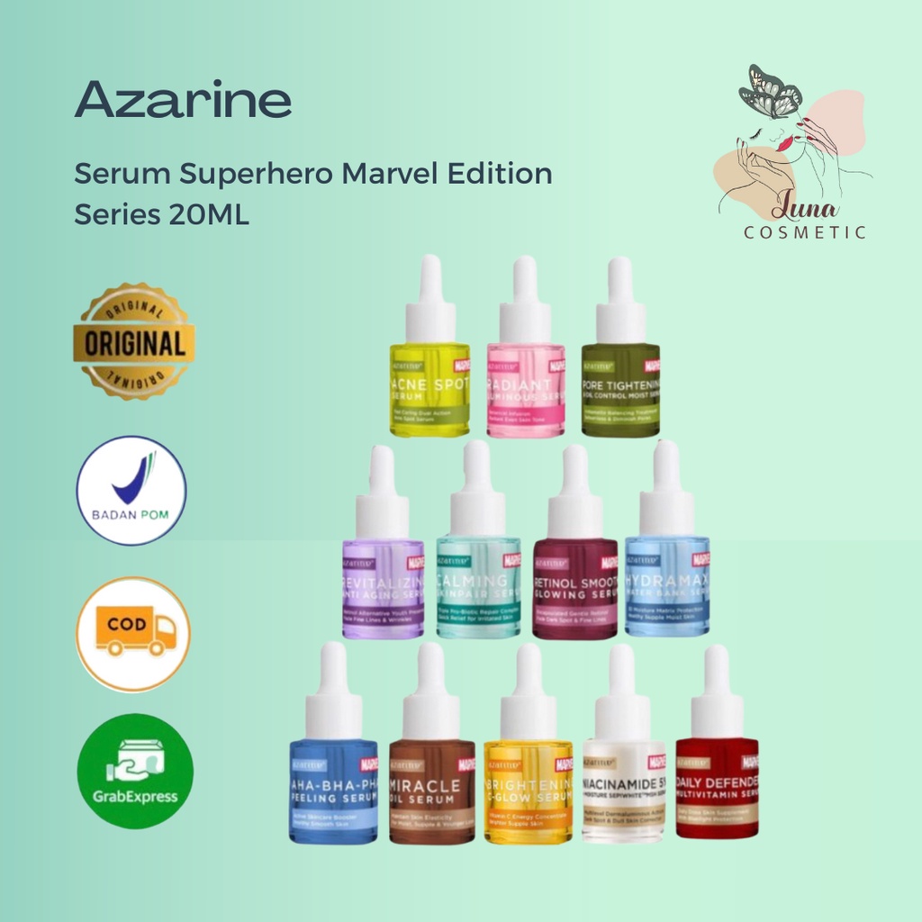 Jual Azarine Serum Superhero Marvel Edition Series 20ML / Brightening ...