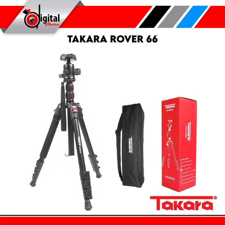 Jual Takara Rover 66 Light Weight Traveller Tripod Monopod | Shopee ...