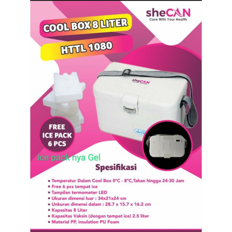 Jual Cool Box vaccine 8 ltr / box pendingin untuk vaksin , darah, buah ...