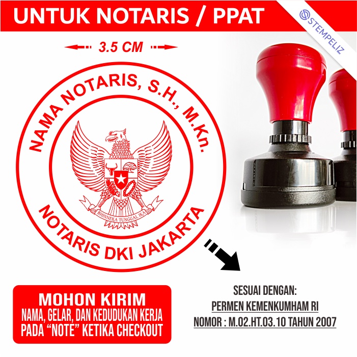 Jual Stempel PPAT / NOTARIS Sesuai Aturan Permen | Shopee Indonesia