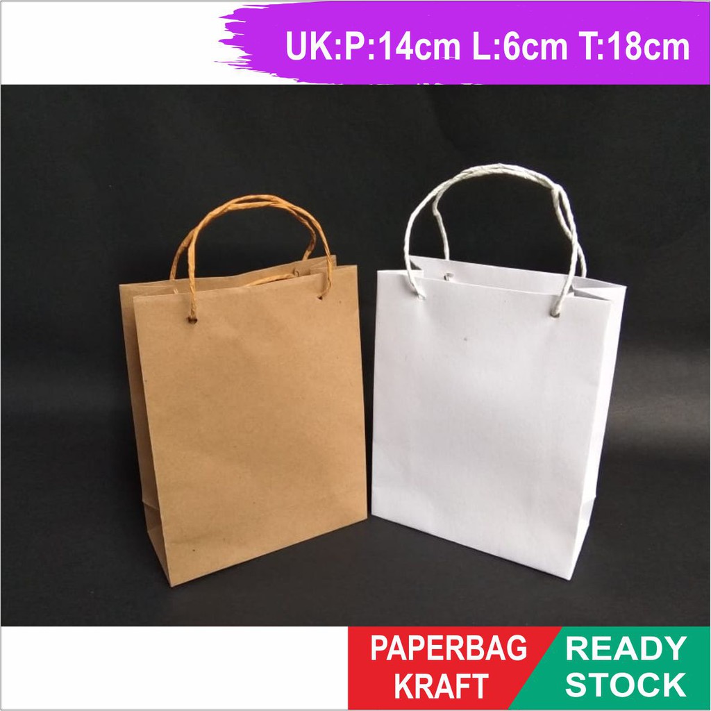 Jual Paper Bag Polos Tas Kertas Polos Paperbag polos Kraft Ready Stock ...