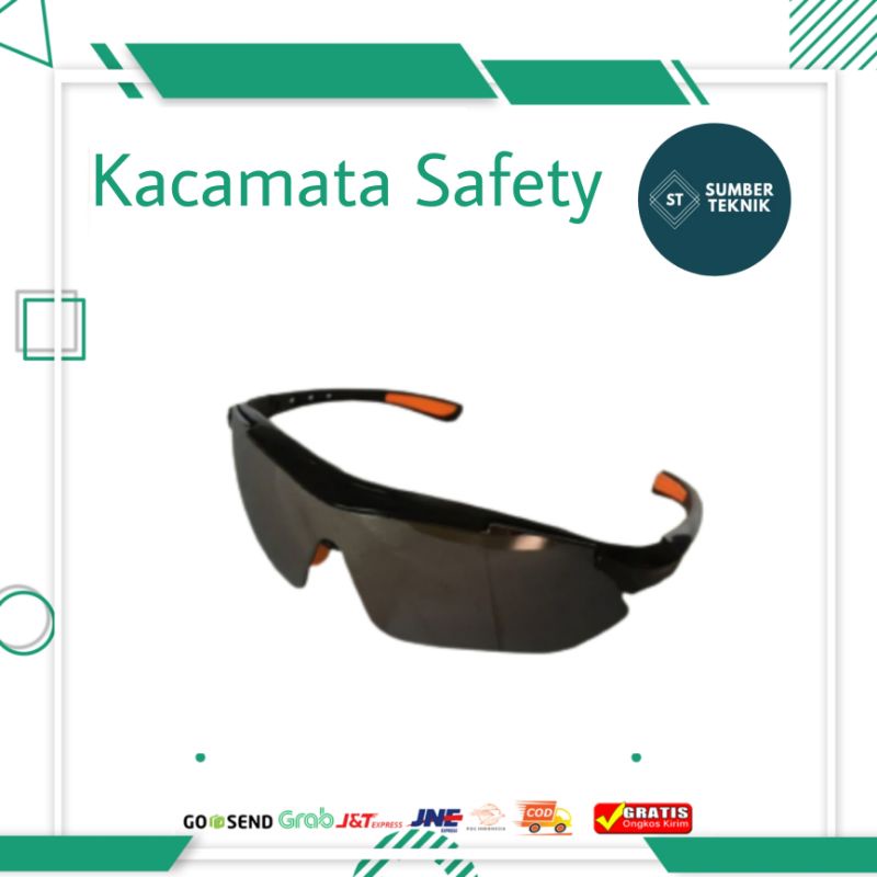 Jual Kacamata Safety Gerinda / Kacamata Las / Las Sporty Hitam | Shopee Indonesia