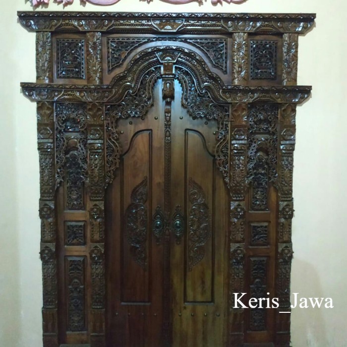 Jual Pintu Gebyok Minimalis Kayu Jati toko KJ | Shopee Indonesia