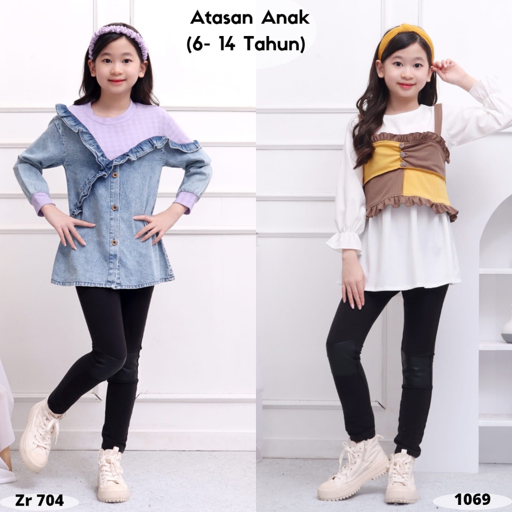 Jual ( 7 - 14 TAHUN ) BAJU FASHION ATASAN ANAK PEREMPUAN / KEMEJA ...