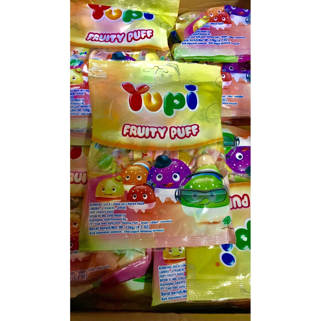 Jual Permen Yupi Fruity Puff 1 Bungkus 120g 120gr Bag Sak Bks HHR391 ...