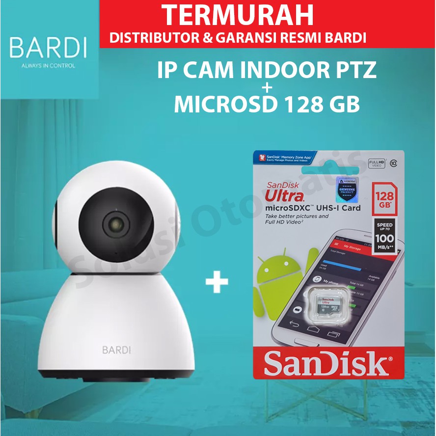 Jual BARDI Smart IP Camera PTZ CCTV + MicroSD 128GB 1080p HD Indoor ...