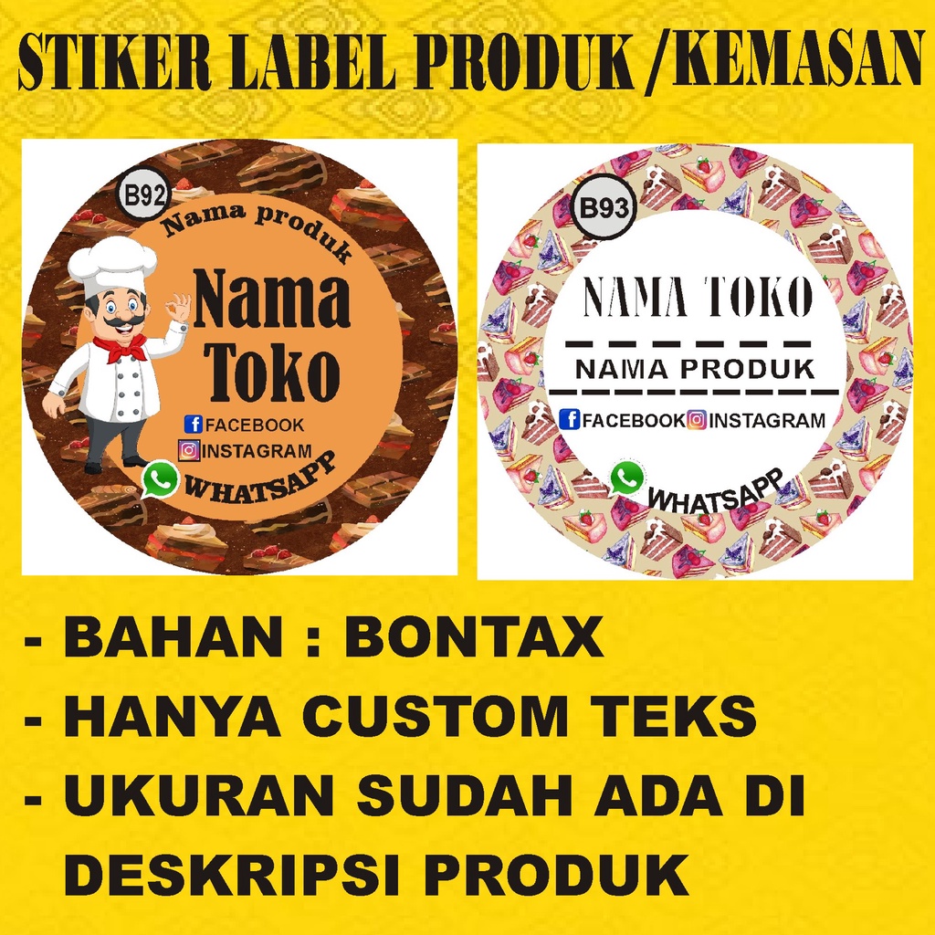 Jual STIKER BULAT | STIKER PRODUK | STIKER KEMASAN | STIKER CATERING ...