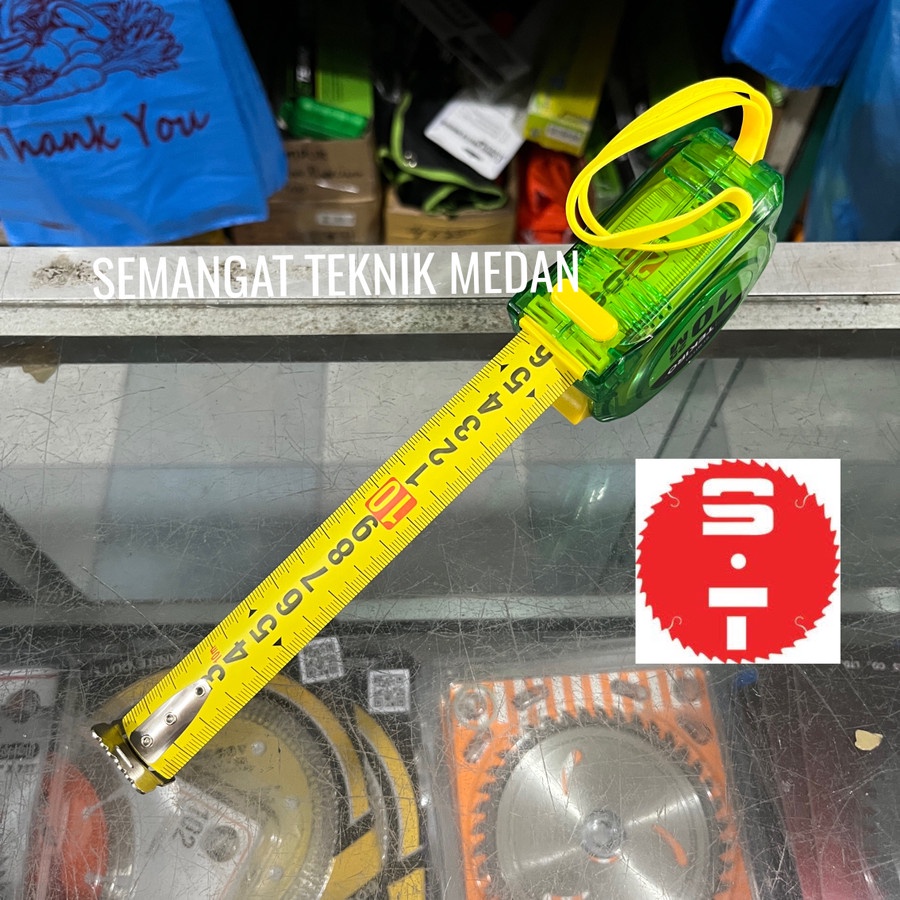 Jual 10M METERAN PLAT MEASURING TRANSPARAN TAPE 10 M METER x 25mm ...