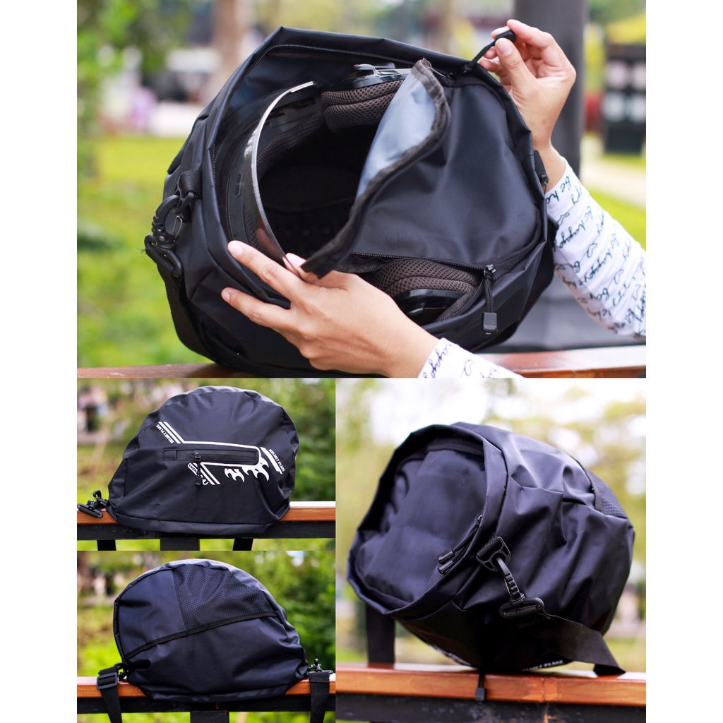 Jual Tas Helm Full Half Face Waterproof Bisa Jadi Tas Selempang ...