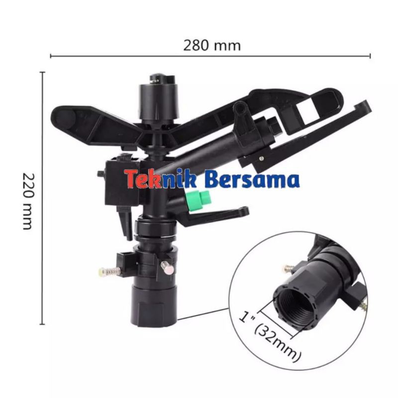 Jual Sprinkler impact gun pvc 1 inch sprinkler pertanian | Shopee Indonesia
