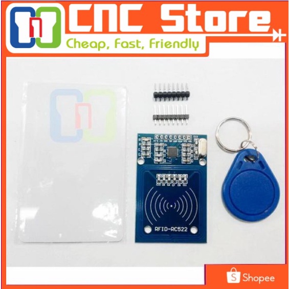Jual [NET-0004] MFRC-522 RC-522 RFID CARD MODULE + KEYCHAIN SENSOR ...
