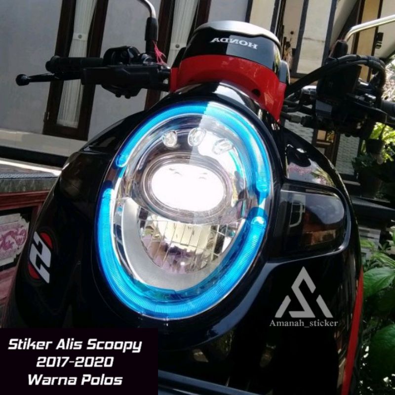 Jual Stiker Lampu Alis Scoopy 2017-2020 warna RGB/Pelangi / Sticker Alis Scoopy warna polos ...