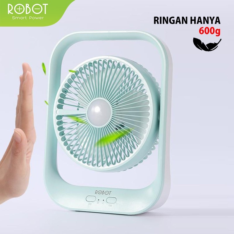 Jual ROBOT RT-BF13 Portable Fan Rotateable Rechargeable Led Ori ...