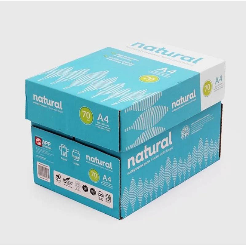 Jual Kertas HVS Natural A4 70 gr 1 box 5 Rim | Shopee Indonesia