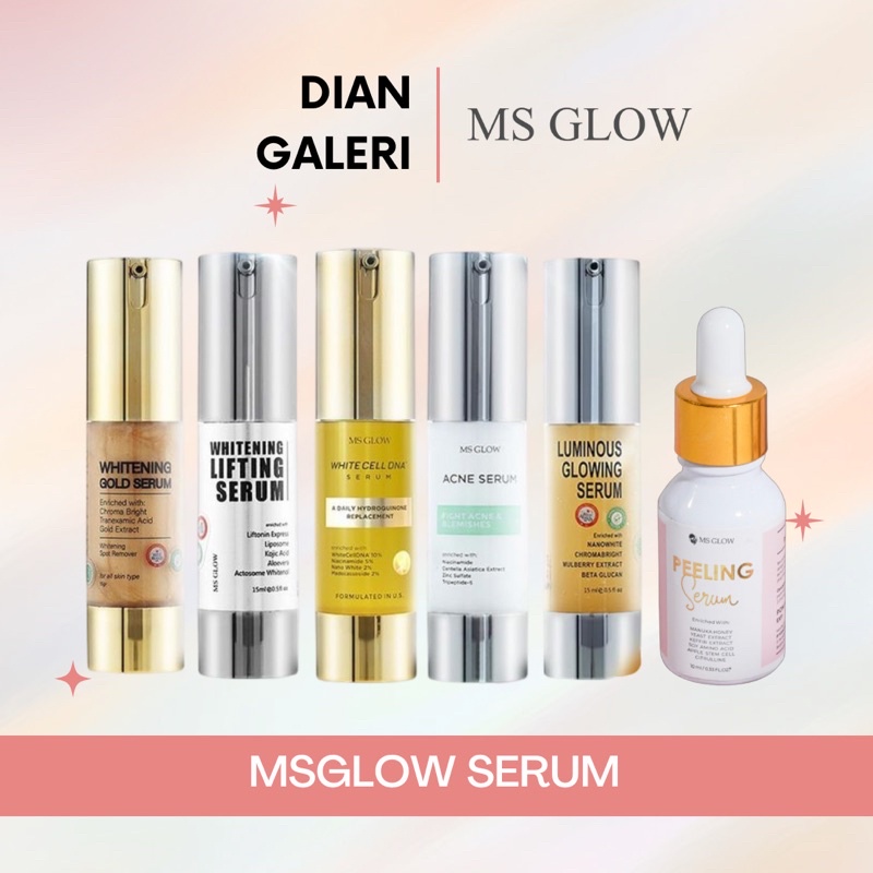 Jual SERUM MSGLOW (SERUM ACNE, LUMI, GOLD, PEELING, LIFTING, WHITE CELL ...
