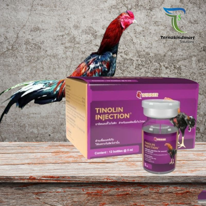 Jual TINOLIN INJECTION - Antibiotik luka infeksi Ayam jago | Shopee ...